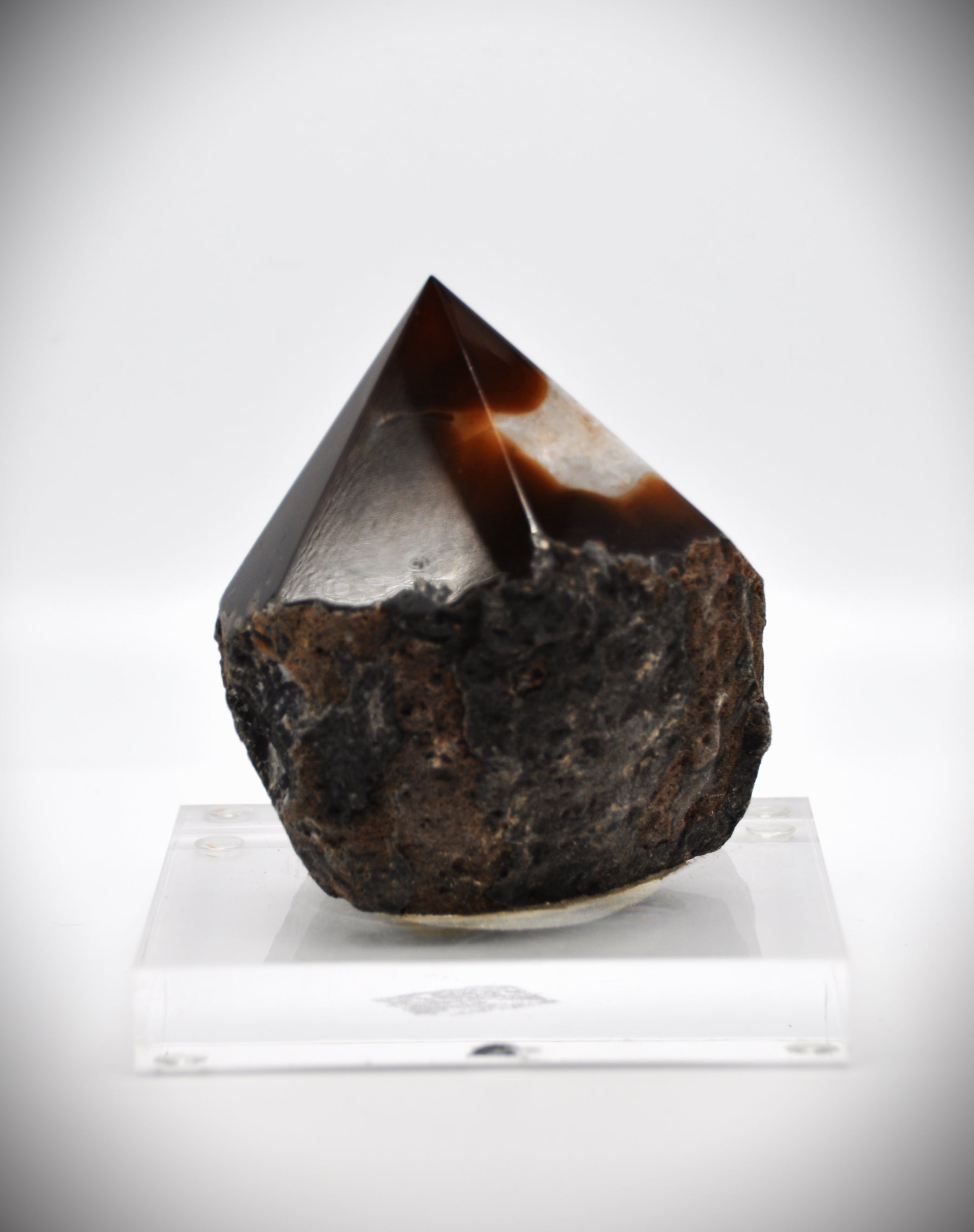 Natural Crystal Agate Point with Acrylic Base – Holistic World