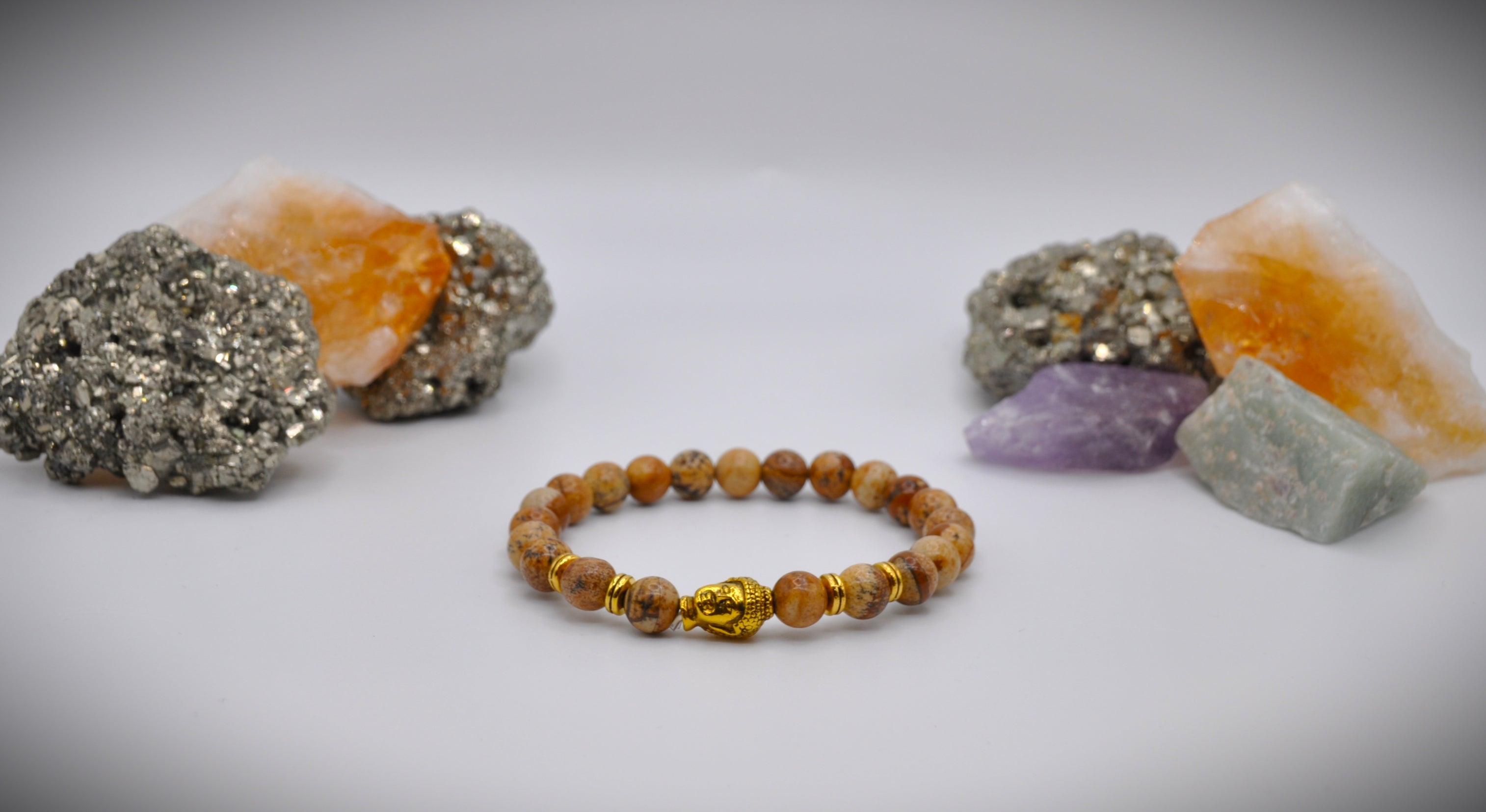 Walnut Jasper with Buda Gold Beads – Holistic World