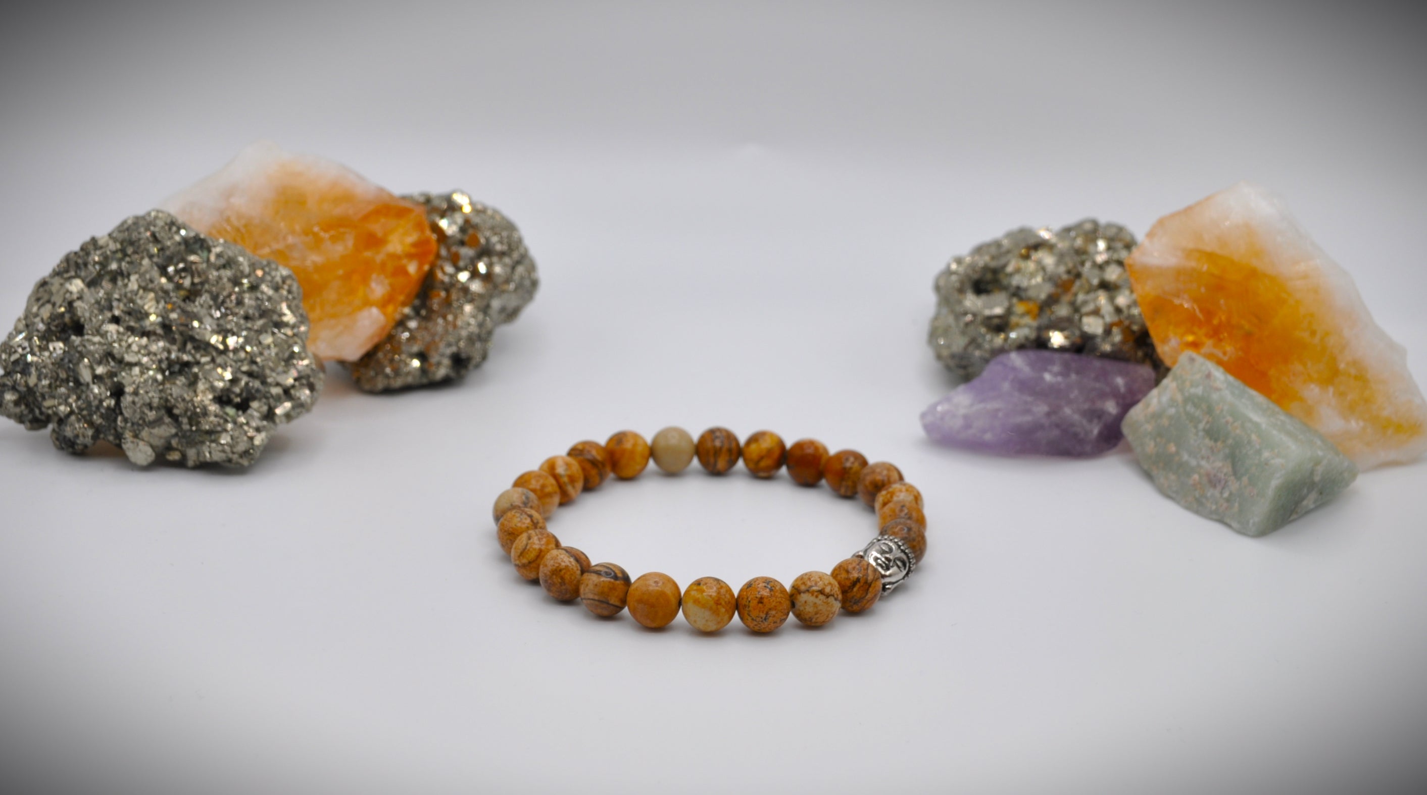 Walnut Jasper with Buda Silver Beads – Holistic World
